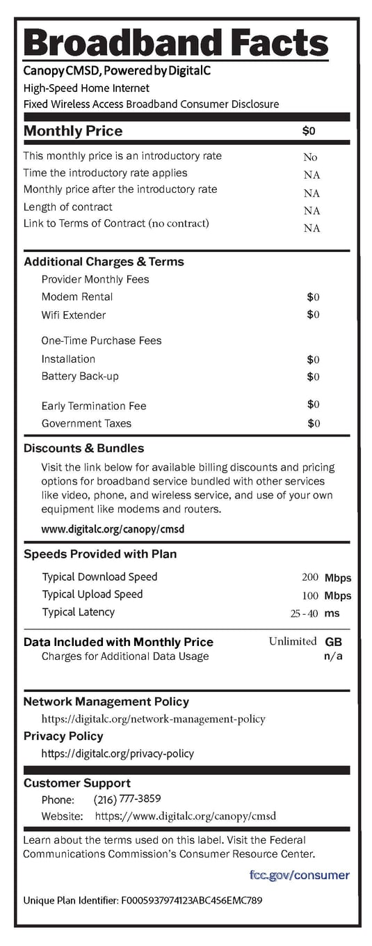 Canopy | High-Speed Internet Solution | DigitalC